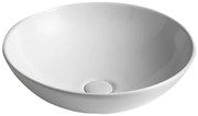 Sapho Umyvadla - Umyvadlo Dimp, průměr 46 cm, bez otvoru pro baterii, bez přepadu, bílá WH060