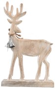 4Home Dekorace z mangového dřeva Nordic Reindeer, 33 cm