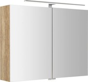 Sapho Sapho, RIWA galerka s LED osvětlením, 81x70x17cm, dub alabama, RIW080-0022