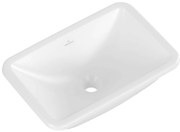 Villeroy & Boch Loop&Friends - Umyvadlo 52x35 cm, s přepadem, bez otvoru pro baterii, CeramicPlus, Stone White 4A5600RW