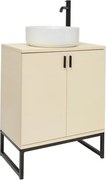 Ceramia Easy koupelnová skříňka s umyvadlem 60x73x36 cm jasmín mat EASYUMDD10