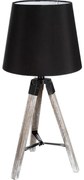 Atmosphera - Stolní lampa RUNO 1xE27/25W/230V dřevo/černá
