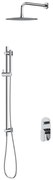 Cersanit Crea - Sprchový set s baterií pod omítku, s tělesem, průměr 25 cm, chrom S952-008