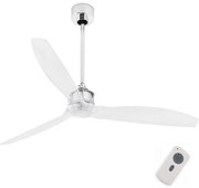 FARO 33394 - Stropní ventilátor JUST FAN lesklý chrom/čirá + DO