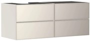 Hansgrohe Xevolos E - Umyvadlová skříňka 137x56x55 cm, 4 zásuvky, matná béžová/metalická béžová 54237790