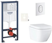 Závěsný wc set do lehkých stěn / předstěnová montáž GROHE Euro Ceramic SIKOGRSEUASH0