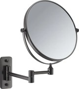 Gedy Gedy, GAIA závěsné kosmetické zrcadlo, průměr 230mm, oboustranné, gun metal, CO202481