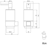 Dávkovač mýdla Bernstein OLABarva::Chrom, Barva::Černá