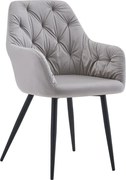 Designové křeslo, šedá Velvet látka, VERIO NEW