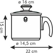 TESCOMA Mlékovar dvouplášťový PRESTO s poklicí ø 16 cm, 2,0 l