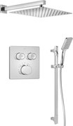 Sapho Smart Select - Sprchový set s termostatem pod omítku, s tělesem, 30x30 cm, chrom RP042-02