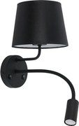 Toolight Toolight, nástěnné svítidlo LED 3W+1xE27 APP1610-2W, černá, OSW-01593