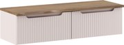 Comad Koupelnová skříňka pod deskové umyvadlo set Nova Cashmere 120 kašmír/dub cassela