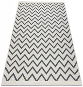 koberec TWIN 23002 ZigZag, bavlna, oboustranný, Ekologické třásně   a velikost 80x300 cm | krásné koberce cz