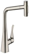 Hansgrohe M71 - Dřezová baterie M7117-H320 s výsuvnou sprškou, sBOX, vzhled nerezu 73816800