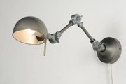 Nástěnné industriální svítidlo s kabelem a vypínačem Retro Power Manufactur