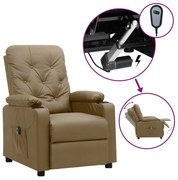 Elektrické polohovací křeslo cappuccino umělá kůže 3098865