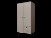 Jurek Šatní skříň ELORA 1 2D2S Kombinace barev: Baltic Storm/ Toffee