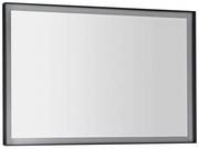 Sapho Sort LED - Zrcadlo s LED osvětlením, 100x70 cm, černá mat ST100