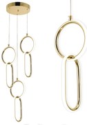 Toolight Závěsné LED svítidlo Luxury Glamour 12 G077-3CPR zlaté