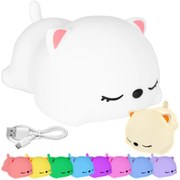 Dětská stolní LED lampa Kitty bílá