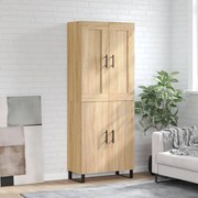 Skříň highboard dub sonoma 69,5 x 34 x 180 cm kompozitní dřevo