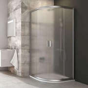 Ravak Blix - Čtvrtkruhový sprchový kout čtyřdílný BLCP4-90, 88-90 cm, satin/sklo Grape 3B270U00ZG