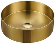 Sapho Aurum - Umyvadlo na desku, průměr 38 cm, bez přepadu, matná zlatá AU201