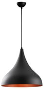 Černé závěsné svítidlo s kovovým stínidlem ø 41 cm Sağlam – Opviq lights