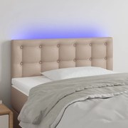 Čelo postele s LED cappuccino 100x5x78/88 cm umělá kůže 3121701
