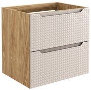 Comad Koupelnová skříňka pod umyvadlo Luxor Beige 60 béžová/dub olejovaný
