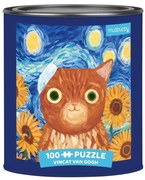 Mudpuppy Puzzle Vincent van Gogh umělecké kočky v plechovce 100 dílků