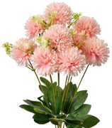 Umělá rostlina trs růžových jiřin – 45 cm
