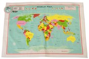 Bavlněná utěrka Rex London World Map, 50 x 70 cm