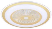 LED Stmívatelné stropní svítidlo s ventilátorem ZEPHYR LED/48W/230V zlatá + DO