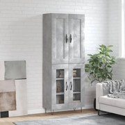Skříň highboard betonově šedá 69,5x34x180 cm kompozitní dřevo 3199653