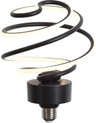 E27 LED dekorační žárovka černá spirála 6W 370 lm 3000K