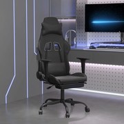 Herní židle s podnožkou černá umělá kůže 3143661