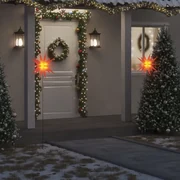 Svítící Vánoční Hvězda S Hrotem A Led Skládací Červená 57 Cm
