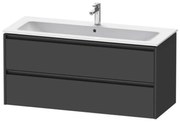 Duravit Ketho.2 - Umyvadlová skříňka 55x121x48 cm, 2 zásuvky, grafit mat K25265049490000
