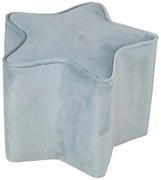 Světle modrý sametový dětský puf Lil Sofa – Roba