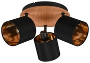 Bodové svítidlo v černo-přírodní barvě ø 12 cm Tommy – Reality