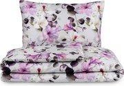 Kvalitex Saténové povlečení Ibišek fialový 1x 140/200, 1x 70/90cm