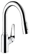 Hansgrohe Focus M42 - Dřezová baterie M429-H180 s výsuvnou sprškou, chrom 71801000