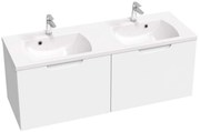 Ravak Classic II - Umyvadlová skříňka 129x45x47 cm, 2 zásuvky, lesklá bílá X000001482