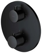 Cersanit Zen - Termostatická baterie pod omítku, pro 2 spotřebiče, s tělesem, černá S951-567