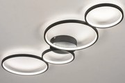 Stropní stmívatelné designové černé LED svítidlo do obýváku Bubble