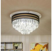Brilagi - LED Křišťálové stropní svítidlo VELURE 5xE14/40W/230V černá