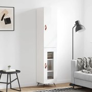 Skříň highboard bílá s vysokým leskem 34,5x34x180 cm kompozit