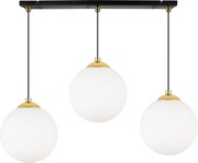 Závěsná Lampa Trojitý Stropní Lustr Stropní Svítidlo Koule Zlato Chrom Led
